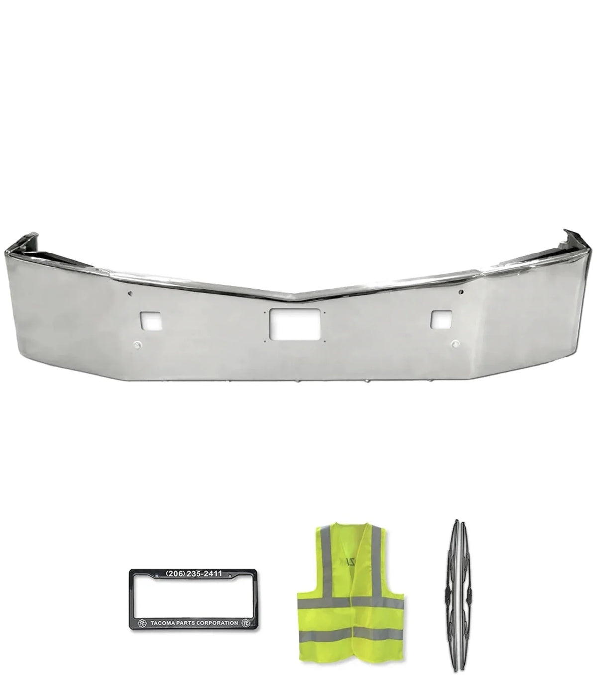 Chrome Front Bumper 16" w/ Radar Sensor Cutout 2012-2020 Peterbilt 579 ...