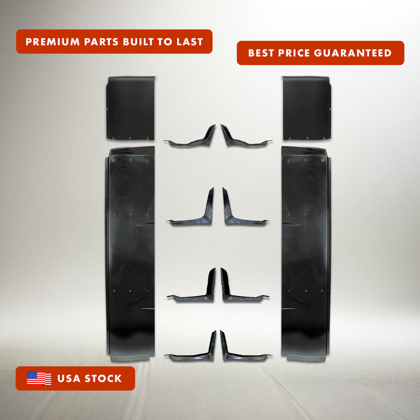 Top and Lower Wind Fairing Cab Extenders w/Brackets Set International ...