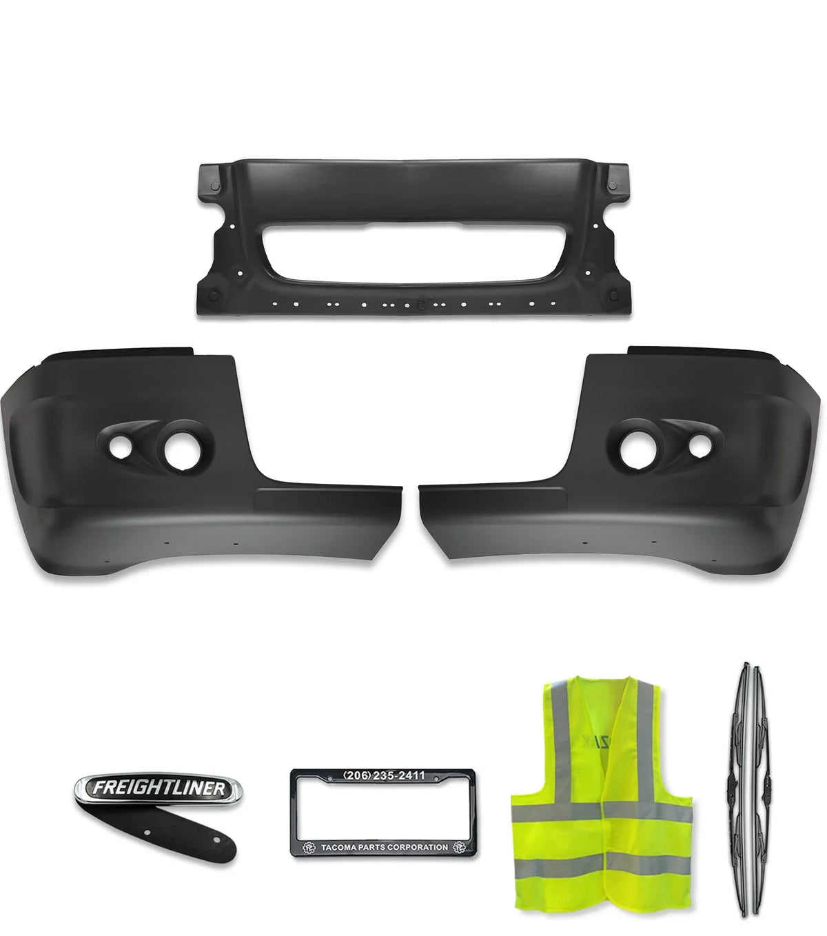 Bumper Center and Corners With Holes Set 2005-2011 Freightliner Centur ...